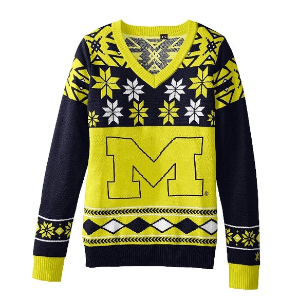 Sweaters | Nwt University Of Michigan V Neck Sweater | Poshmark